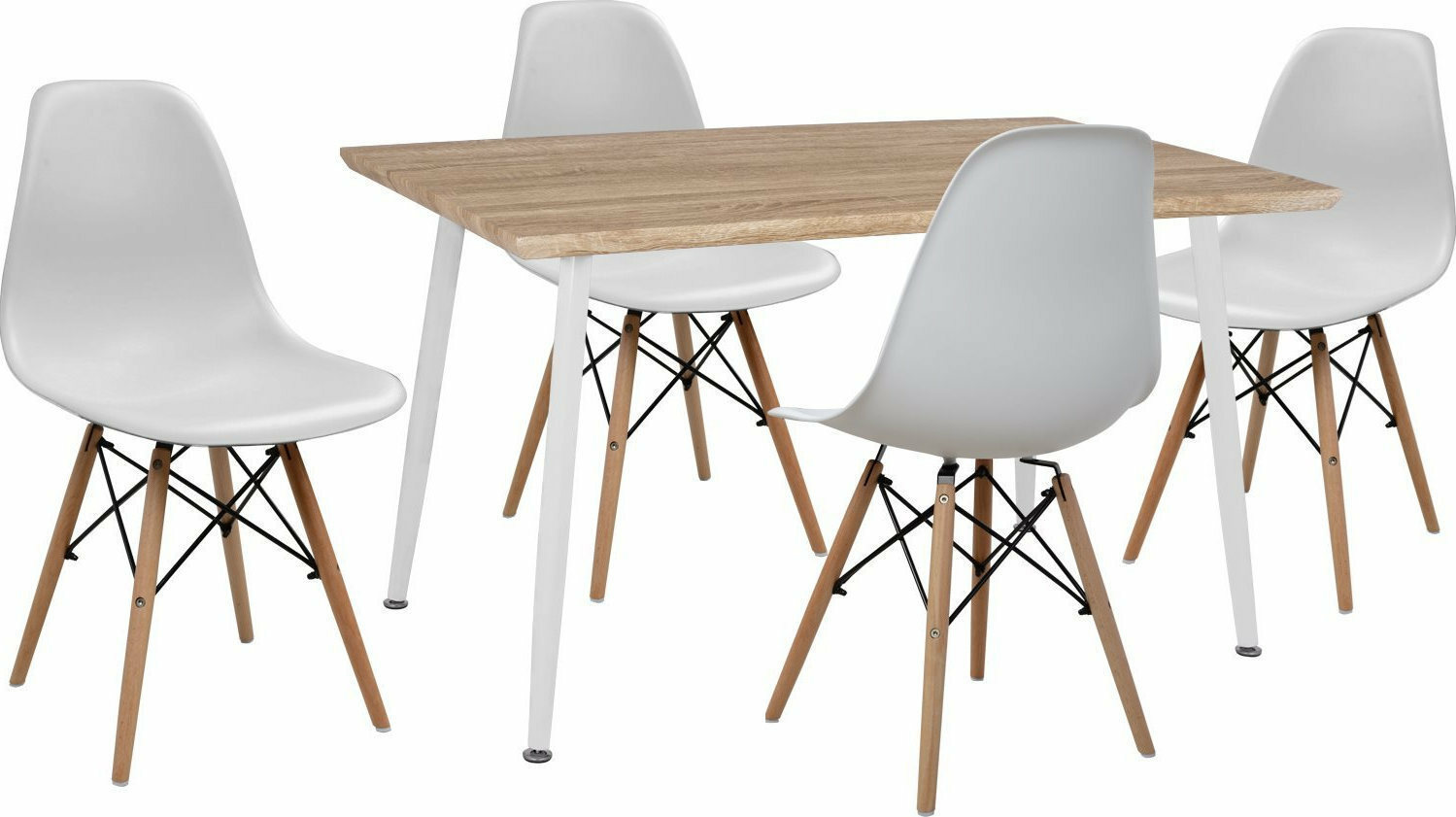 Τραπεζαρία 5τμχ Sonama / Λευκό Ματ 120x70εκ. HM10349.02 | Skroutz.gr