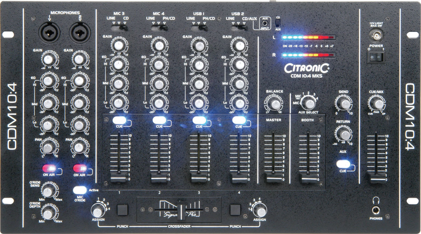 Citronic CDM10:4 MK5 Αναλογικός Μίκτης 4 Καναλιών / 2 Εισόδους XLR ...