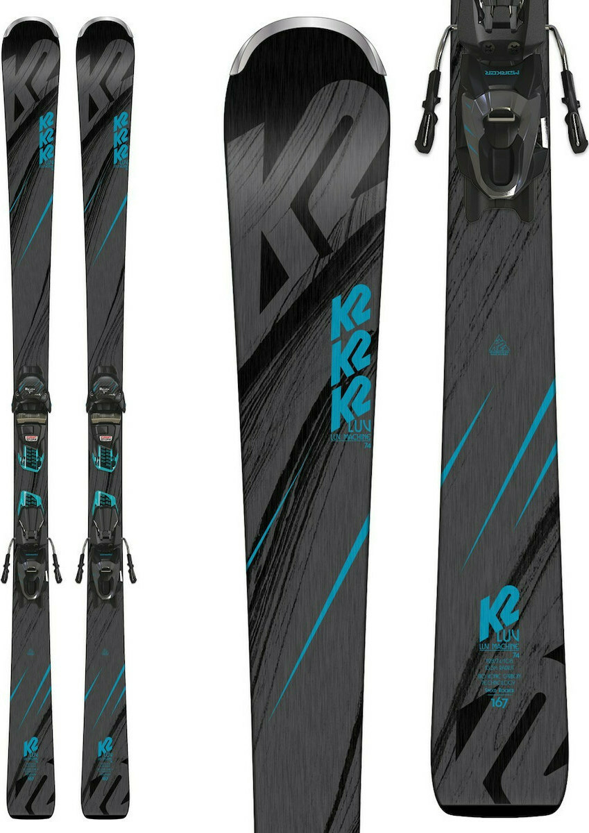 K2 Luv Machine 74 Γυναικεία Πέδιλα Σκι σε Γκρι Χρώμα με Δέστρες ER3 10 ...