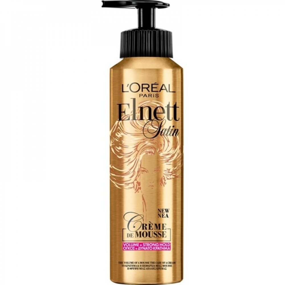 L'Oreal Paris Elnett Satin Creme De Mousse Volume Strong Hold 200ml ...