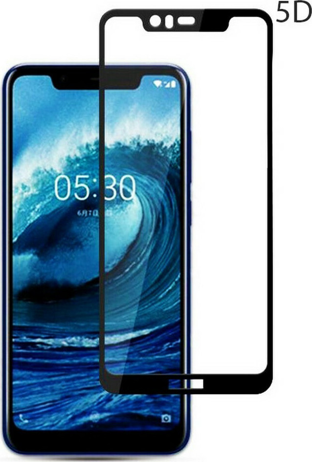 Powertech 5d Full Glue Full Face Tempered Glass Black Nokia 5 1 Plus