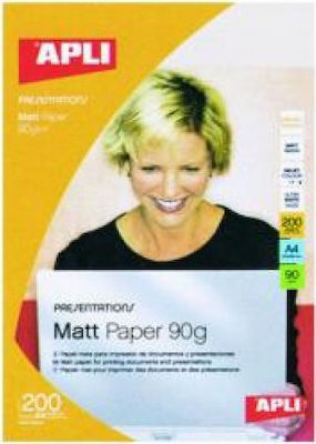 Apli Φωτογραφικό Χαρτί Matt Photo Paper A4 (21x30) 90gr/m² για Εκυπωτές ...