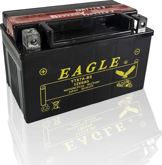 Eagle Battery Μπαταρία Μοτοσυκλέτας YTX7A-BS με Χωρητικότητα 6Ah ...
