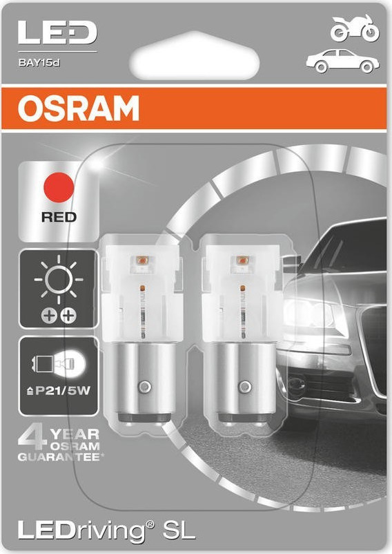 Osram Λάμπα Αυτοκινήτου & Μοτοσυκλέτας LEDriving SL P21/5W-BAY15D-1157 LED 12V 1.7W 1τμχ 1458R ...