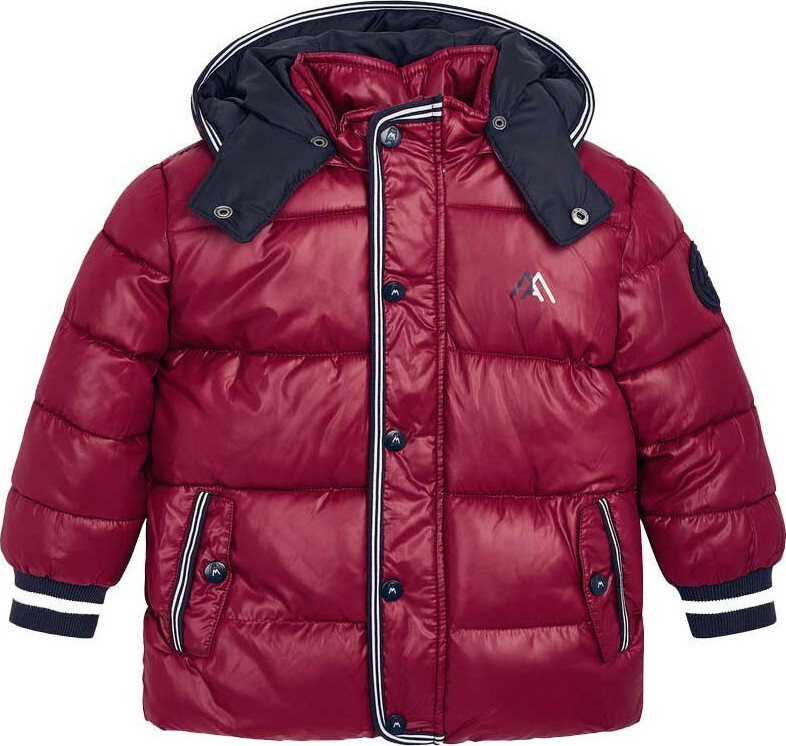 Mayoral Παιδικό Casual Μπουφάν Κοντό με Κουκούλα Μπορντό Μπουφάν με Αποσπώμενη Κουκούλα 19-04442 ...