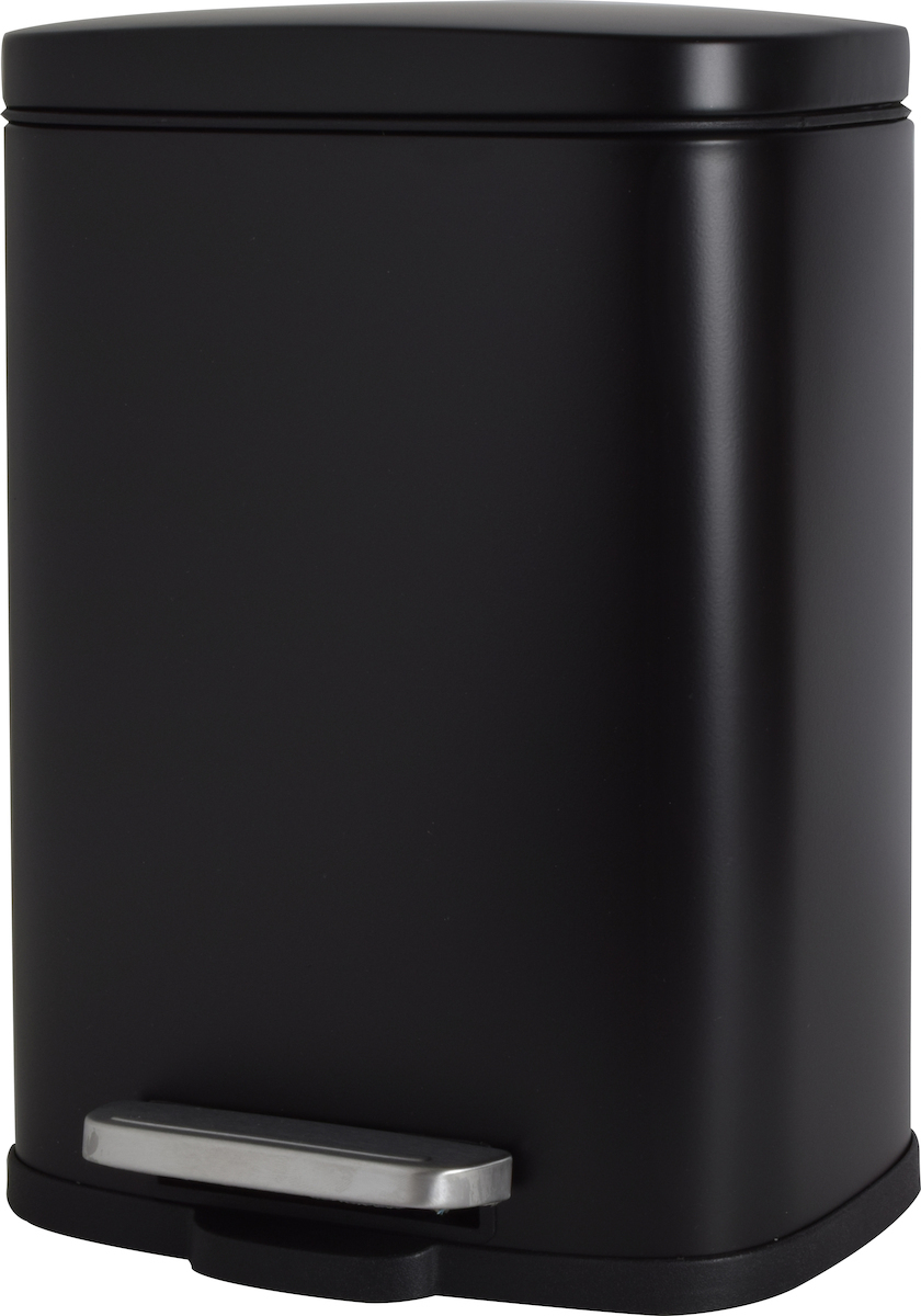 Estia 02-5511 Inox Καλαθάκι Μπάνιου Soft Close 5lt Black Matt | Skroutz.gr