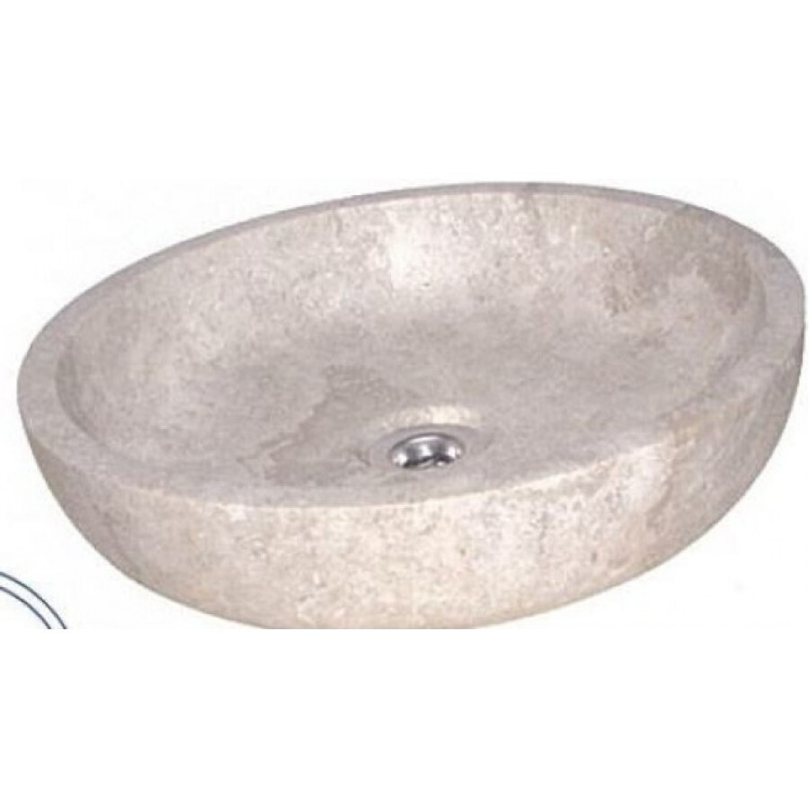 Bati Bali Milo Stone Vessel Sink made of Stone 40x40cm White | Skroutz.cy