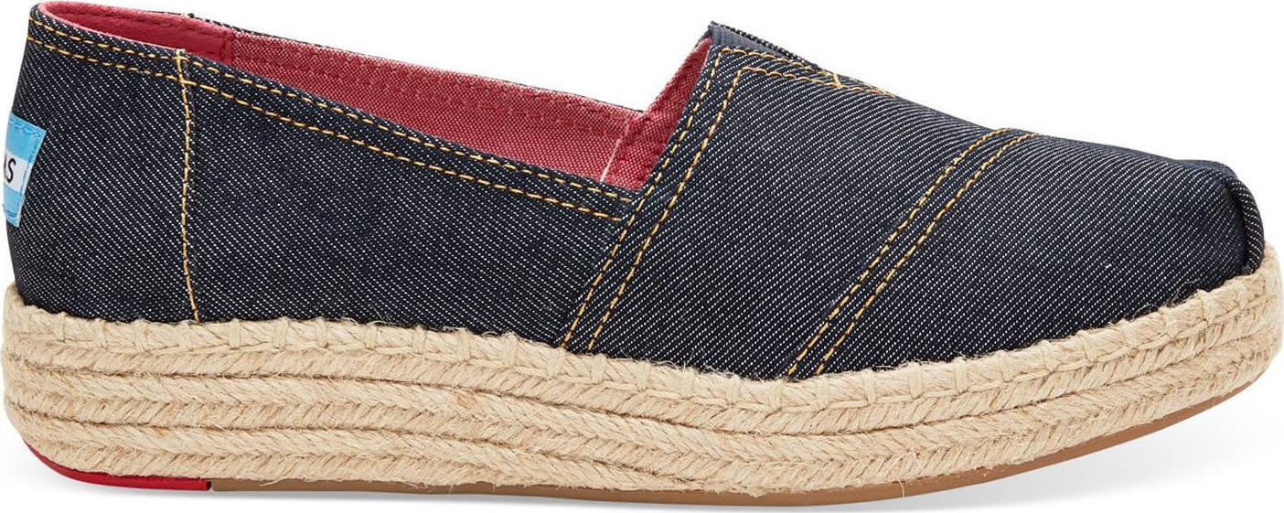 Toms Platform Alpargatas 10009737 Denim | Skroutz.gr