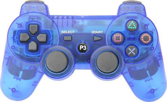 Ασύρματο Gamepad για PS3 Transparent Blue | Skroutz.gr