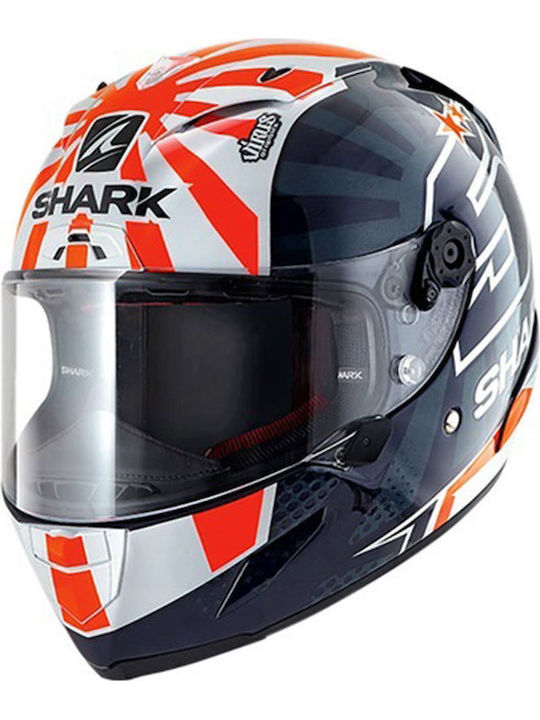 Shark Race-R Pro Carbon Zarco Blue/White/Orange Κράνος Μηχανής Full ...