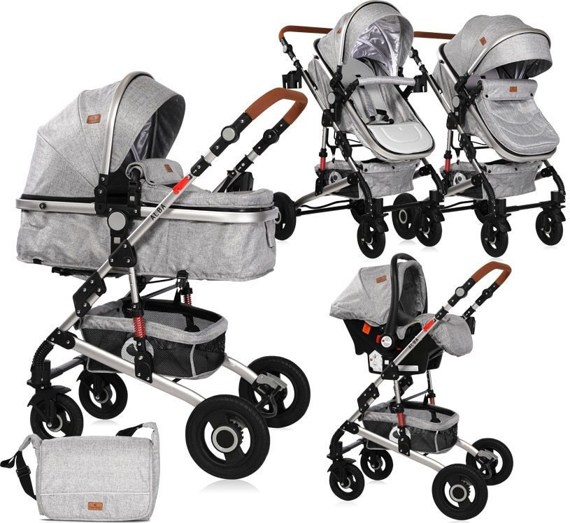 Lorelli Πολυκαρότσι Alba 3 in 1 Light Grey Pram Body 10021472061 ...