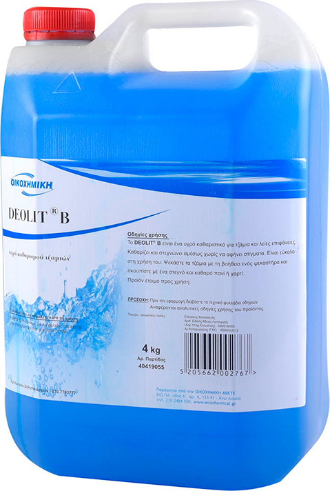 Ikochimiki Deolit B Επαγγελματικό Καθαριστικό Υγρό Τζαμιών 4lt | Skroutz.gr