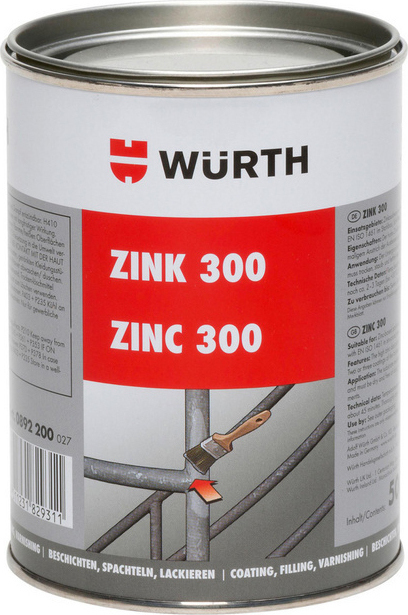 Wurth Zinc 300 Αντισκωριακό Διάφανο 500ml 0892200 | Skroutz.gr