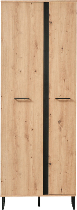 Sardinia P2 Έπιπλο Εισόδου με Παπουτσοθήκη & Ντουλάπα Δρυς / Μαύρο 70 ...