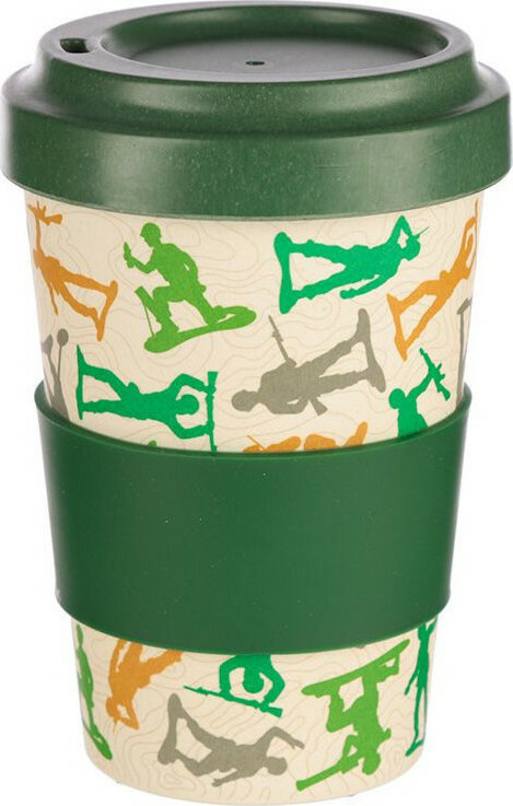 Puckator Toy Soldier Κούπα Μπαμπού με Καπάκι Πράσινη 400ml BAMB29 ...