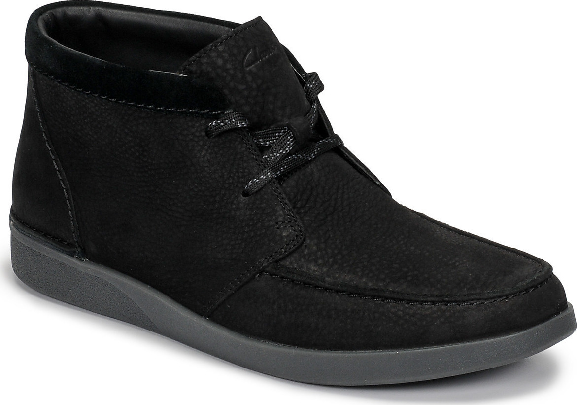 Clarks Oakland Top Δερμάτινα Μαύρα Ανδρικά Μποτάκια 26152486 | Skroutz.gr