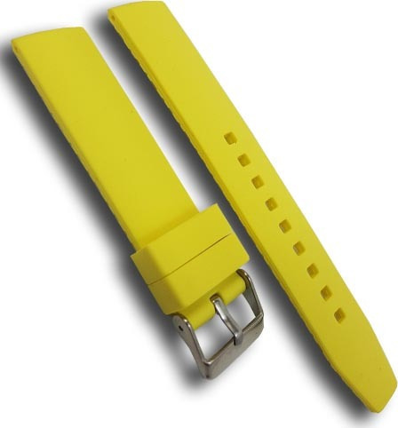 Tzevelion S05 Καουτσούκ Λουράκι Κίτρινο 18mm | Skroutz.gr