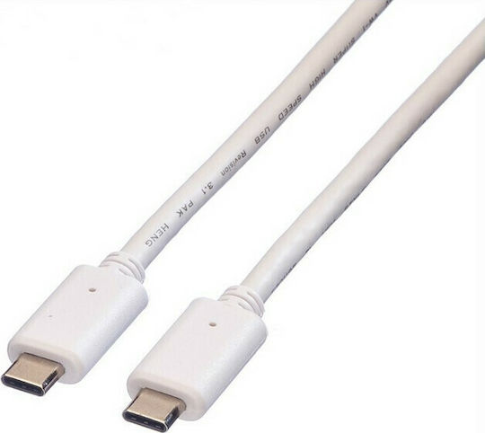 Value Regular USB 3.2 Cable USB-C male - USB-C male Λευκό 0.5m (11.99. ...