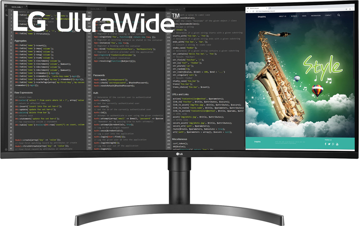 LG 35WN75C-B Ultrawide VA HDR Curved Monitor 35" QHD 3440x1440 με Χρόνο ...