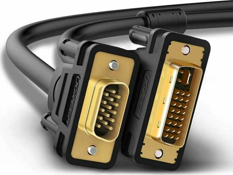 Ugreen Cable DVI-I male - VGA male 3m Μαύρο (11618) | Skroutz.gr