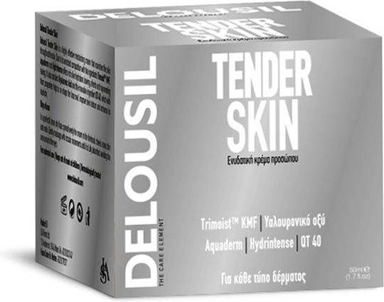 Delousil PureSkin Tender Ενυδατική Κρέμα Προσώπου Ημέρας με Υαλουρονικό ...