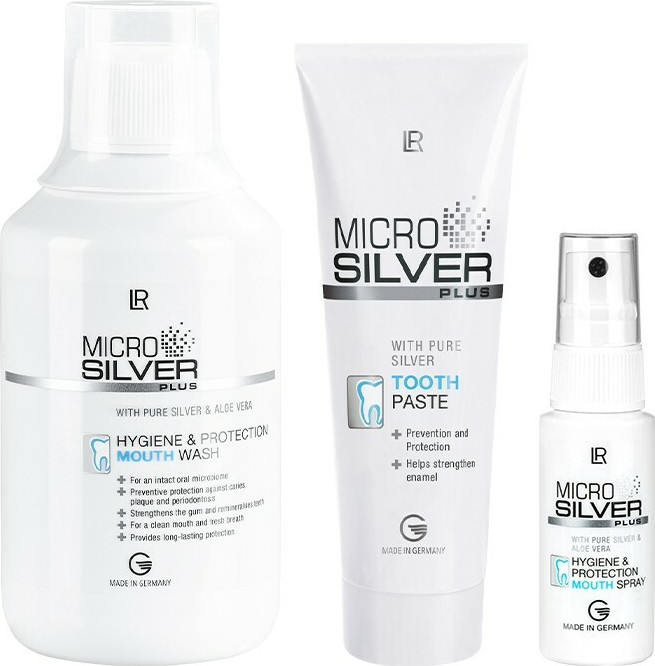 LR Microsilver Plus Στοματικό Διάλυμα 300ml, Οδοντόπαστα 75ml & Spray ...