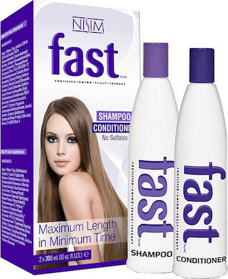 NISIM Fast Shampoo 300ml & Conditioner 300ml | Skroutz.gr