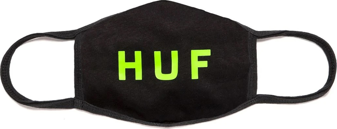 HUF Face Mask Huf Og Logo Green on Black 1τμχ | Skroutz.gr