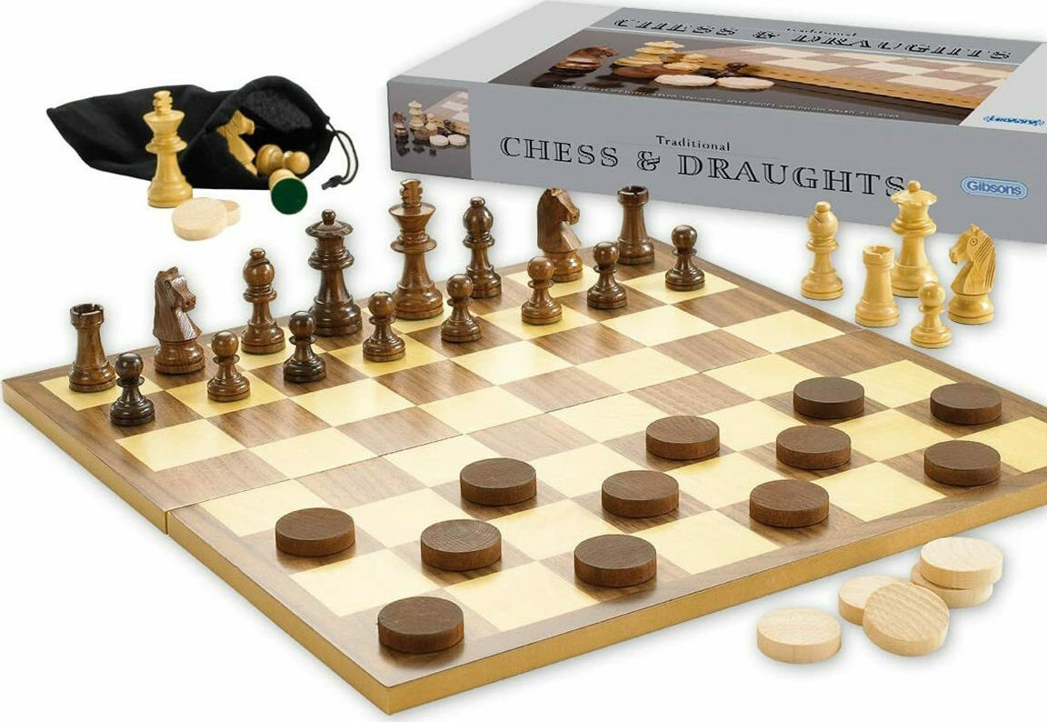 Gibsons Σκάκι Chess and Draughts Set | Skroutz.gr