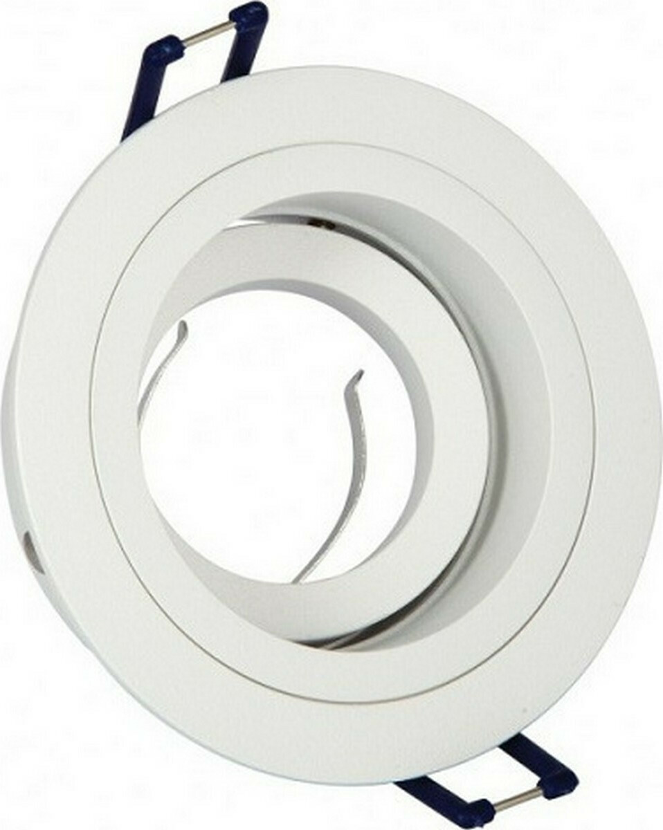VK Lighting VK/03113G/W Στρογγυλό Μεταλλικό Χωνευτό Σποτ με Ντουί GU10 ...
