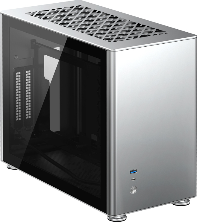 Jonsbo A4 Mini Tower Κουτί Υπολογιστή με Πλαϊνό Παράθυρο Ασημί | Skroutz.gr