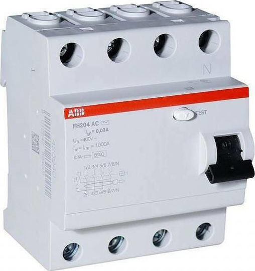 Abb FH204AC-40/0.03 Ρελέ Ράγας Διαρροής 40A Τετραπολικό με Τάση 400V 4x40A 30mA 26213 | Skroutz.gr