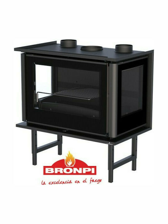 Bronpi Paris 90-3C Vision Ενεργειακό Τζάκι Ξύλου Αεραγωγών 16kW ...