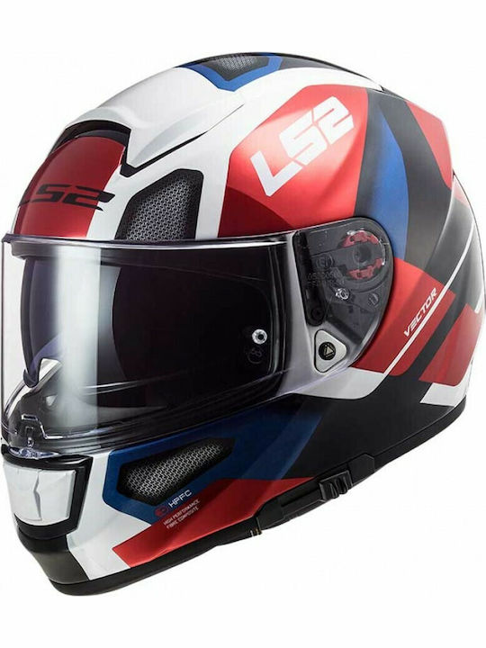 LS2 FF397 Vector Evo Automat White Red Κράνος Μηχανής Full Face 1390gr ...