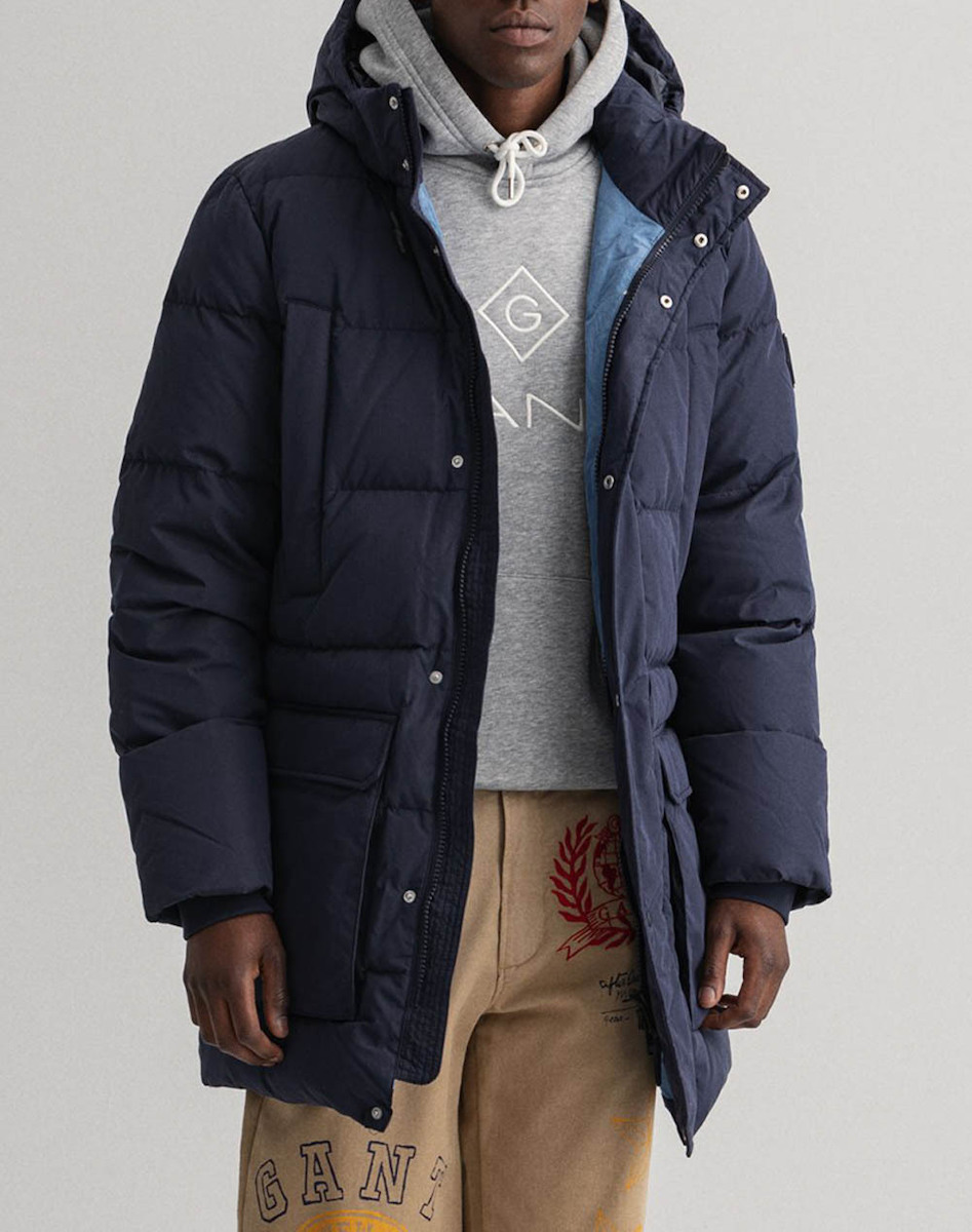 Gant Ανδρικό Χειμωνιάτικο Μπουφάν Puffer Navy Μπλε 7006104-433 | Skroutz.gr