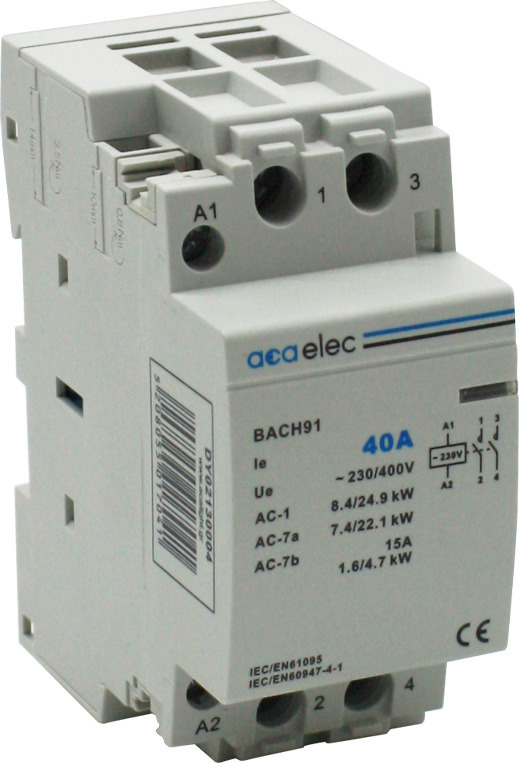 Aca Phase 2-Pole Power Relay 40A 230V 2NO 2M 220V-400V DY02130004 ...