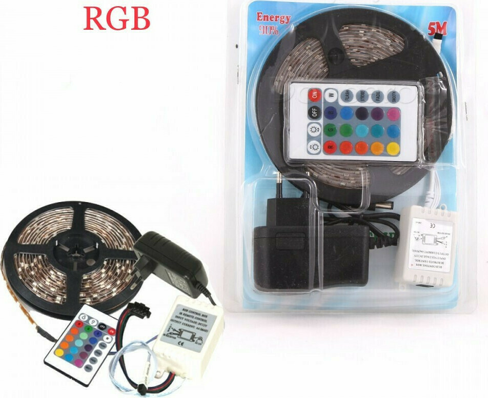 Star Led Strip Ταινία LED Τροφοδοσίας 12V RGB Μήκους 5m και 20 LED ανά ...