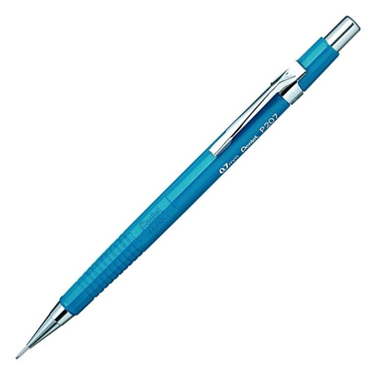 Pentel P207 Μηχανικό Μολύβι Σχεδίου Μεταλλικό 0.7mm με Γόμα 1τμχ Μπλε ...