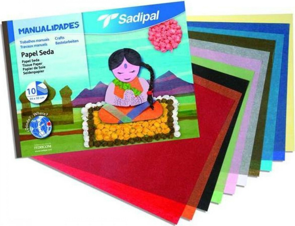 Sadipal Χαρτί Αφής/Μεταξόχαρτο σε Μπλοκ 10 Φύλλων Λεπτό 24x32εκ ...