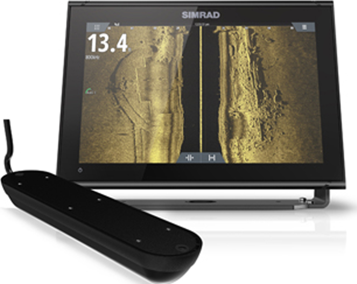 Simrad GO12 XSE Fishfinder/Chartplotter with Transom Mount Transducer ...