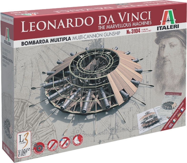 Italeri Φιγούρα Μοντελισμού Leonardo Da Vinci Multi-Cannon Gunship 3104 ...