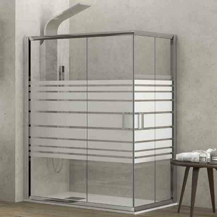 Karag New Flora 100 Καμπίνα Ντουζιέρας με Συρόμενη Πόρτα 80x100x180cm ...