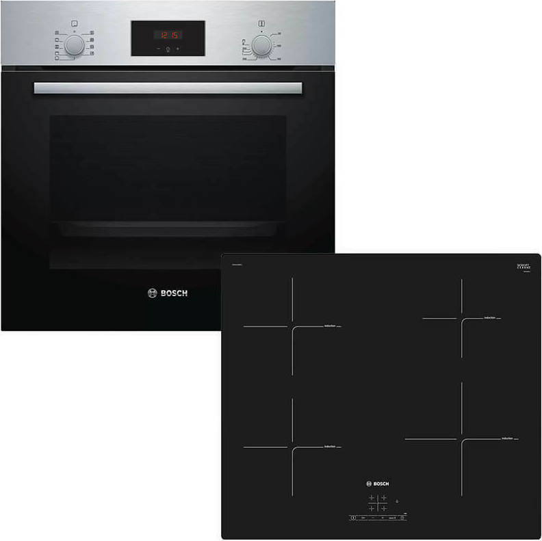 Bosch HBF134ES1 + PIE611BB1E Φούρνος άνω Πάγκου 66lt με Επαγωγικές ...