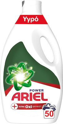 Ariel Power Υγρό Απορρυπαντικό Ρούχων Ultra Oxi Effect 50 Μεζούρες ...