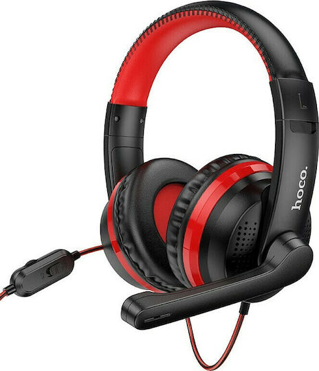 Hoco W103 Over Ear Gaming Headset με σύνδεση 3.5mm Black/Red | Skroutz.gr