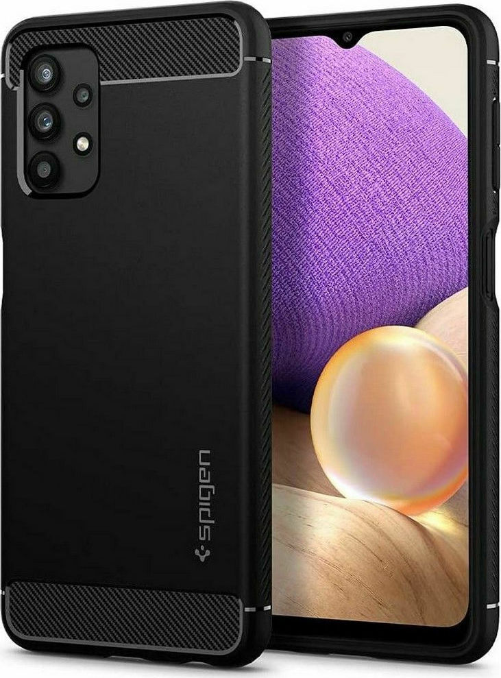 Spigen Rugged Armor Back Cover Σιλικόνης Ανθεκτική Matte Black (Galaxy ...