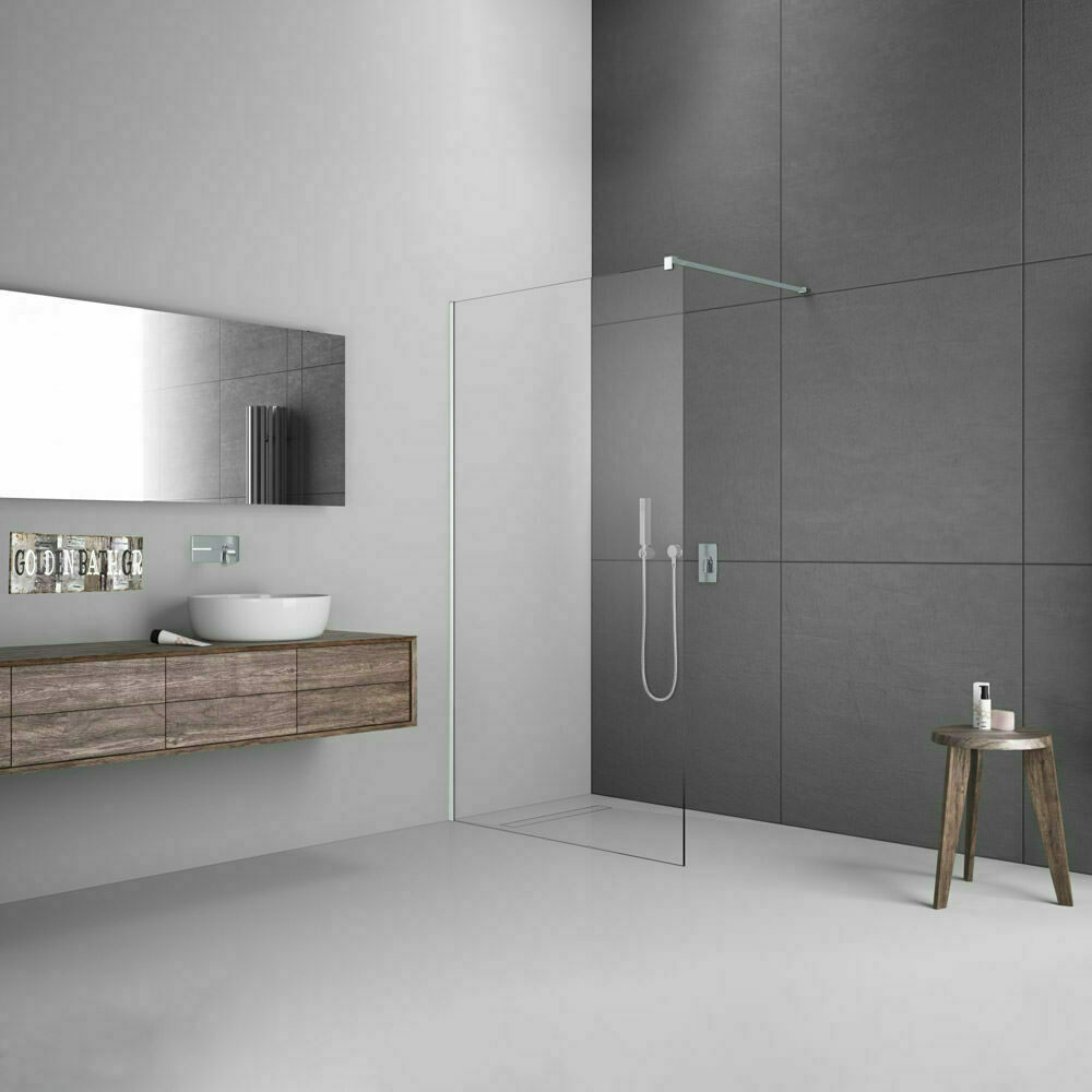 Devon Iwis Walk-in Shower Screen for Shower 87-89x200cm Clean Glass ...
