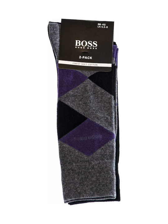 Hugo Boss Ανδρικές Κάλτσες με Σχέδια Πολύχρωμες 2Pack 50414710-031 ...