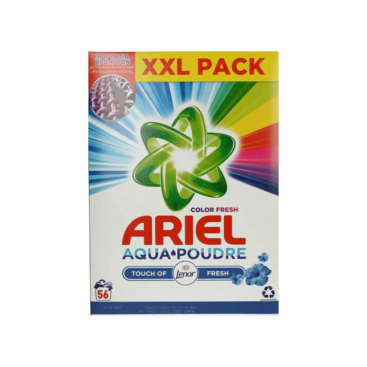 Ariel Aqua Poudre Color Fresh Απορρυπαντικό σε Σκόνη Touch of Lenor για ...