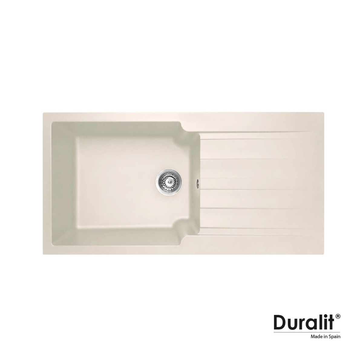 Duralit KS105 Ένθετος Νεροχύτης από Συνθετικό Γρανίτη Μ100xΠ50cm Beige ...